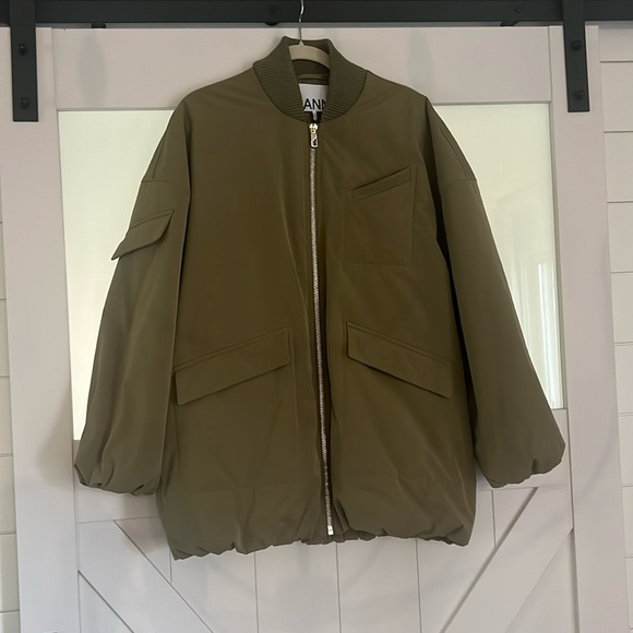 Ganni | Jackets & Coats | Ganni Oversized Bomber | Poshmark